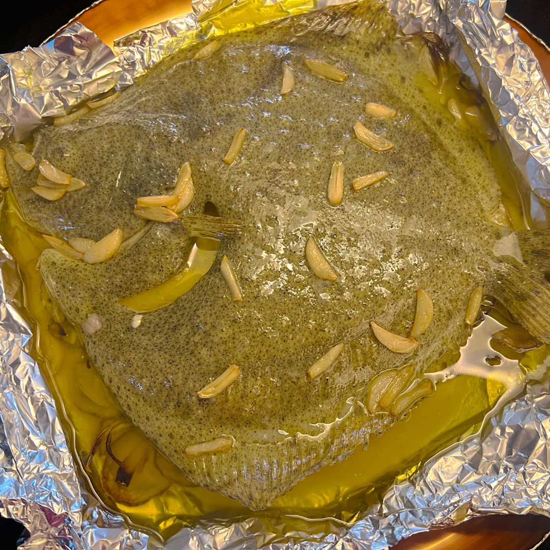 Baked Turbot with Garlic Pil-Pil – Pacific Bay