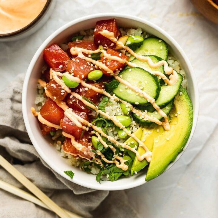 Veggie Rice Tuna Poke Bowl – Pacific Bay