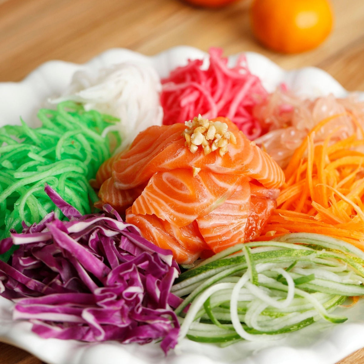 Yu Sheng Prosperity Toss Salad with Salmon Sashimi | Recipe ...