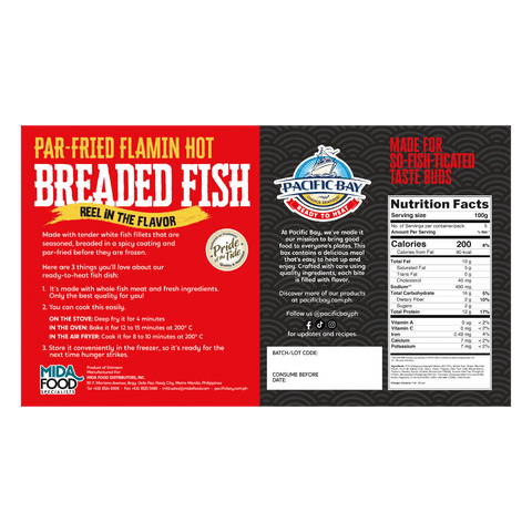 Par-Fried Flamin Hot Breaded Fish 500g – Pacific Bay