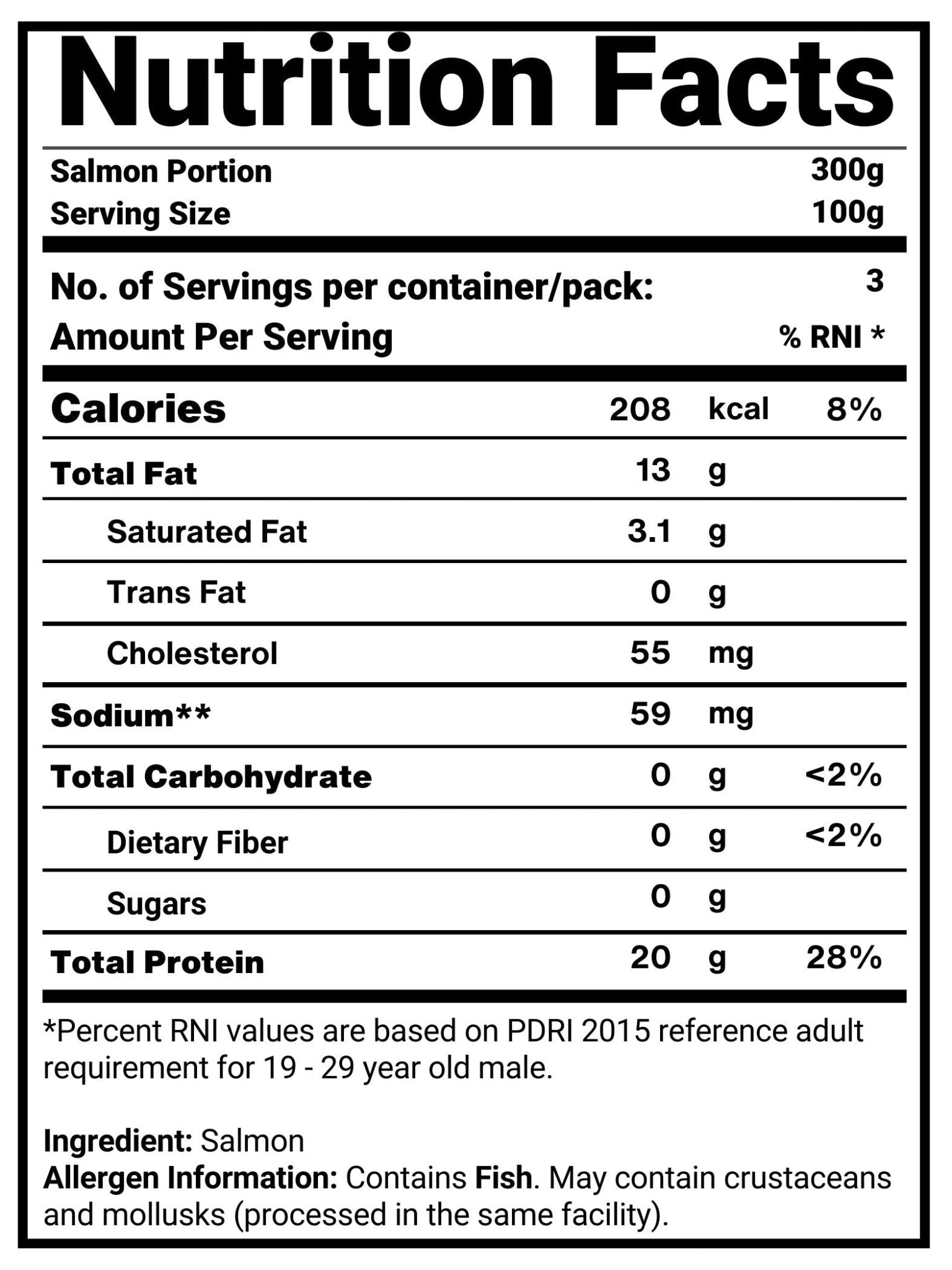 Pacific Bay Salmon Fillet Portion